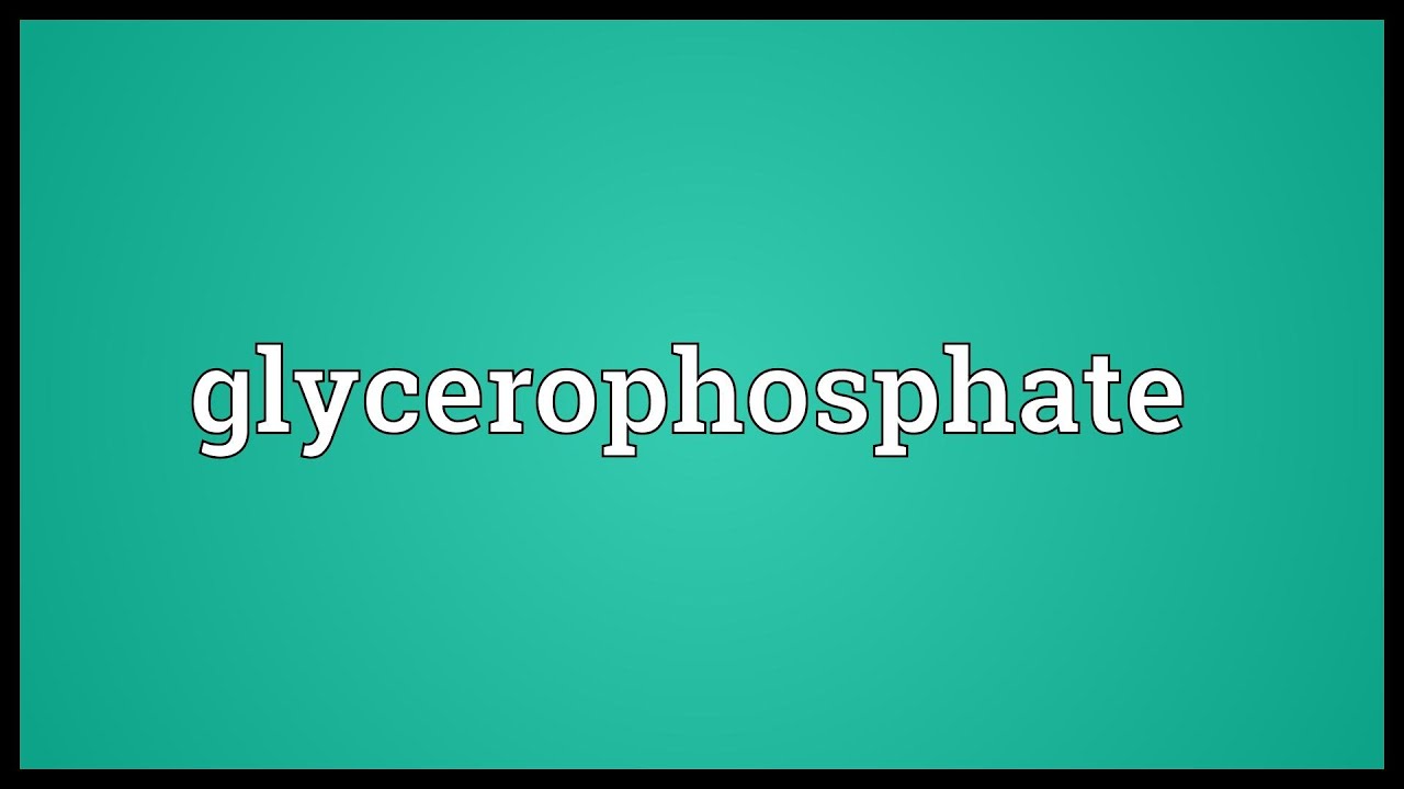 Glycerophosphate Meaning - YouTube
