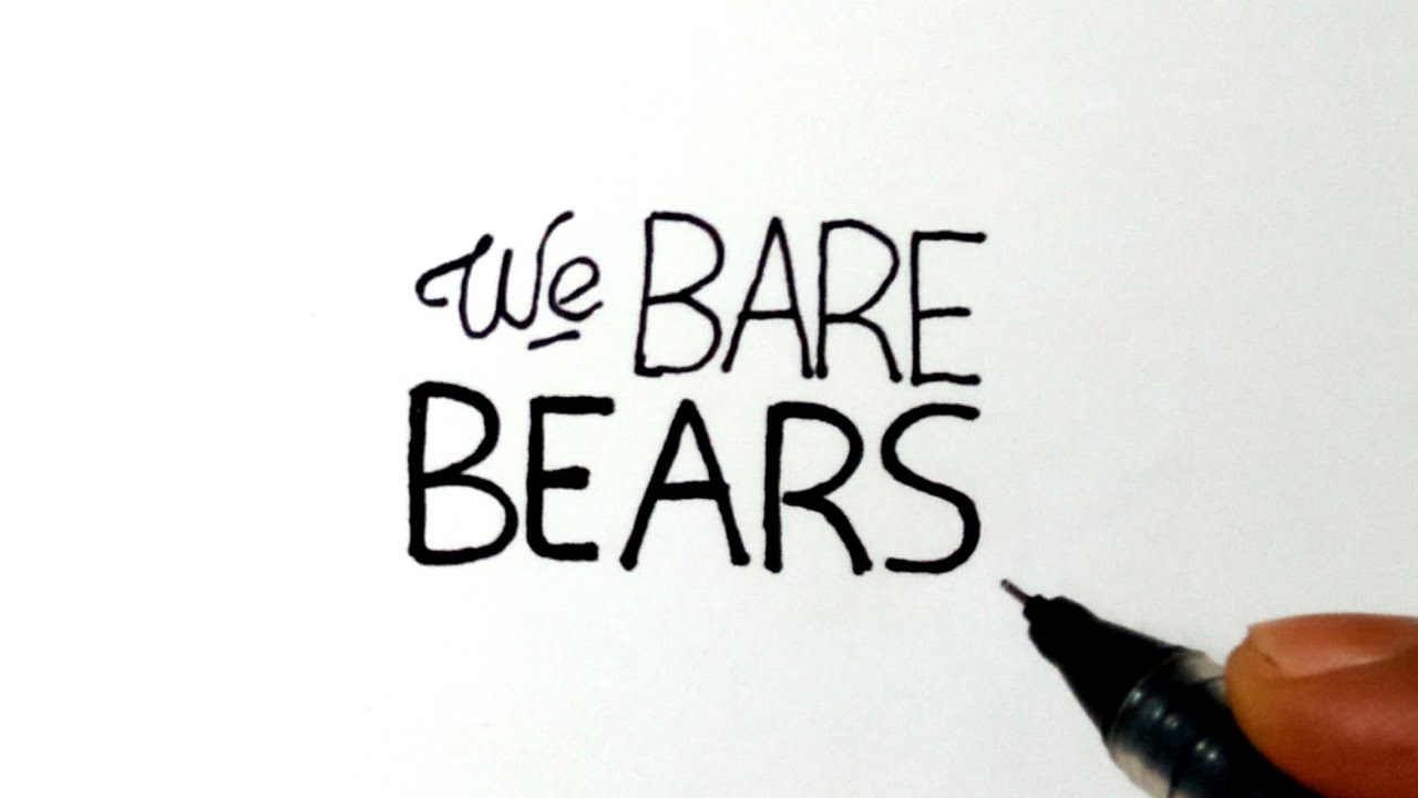 How to turn words WE BARE BEARS Into Grizz and friends cartoon - YouTube