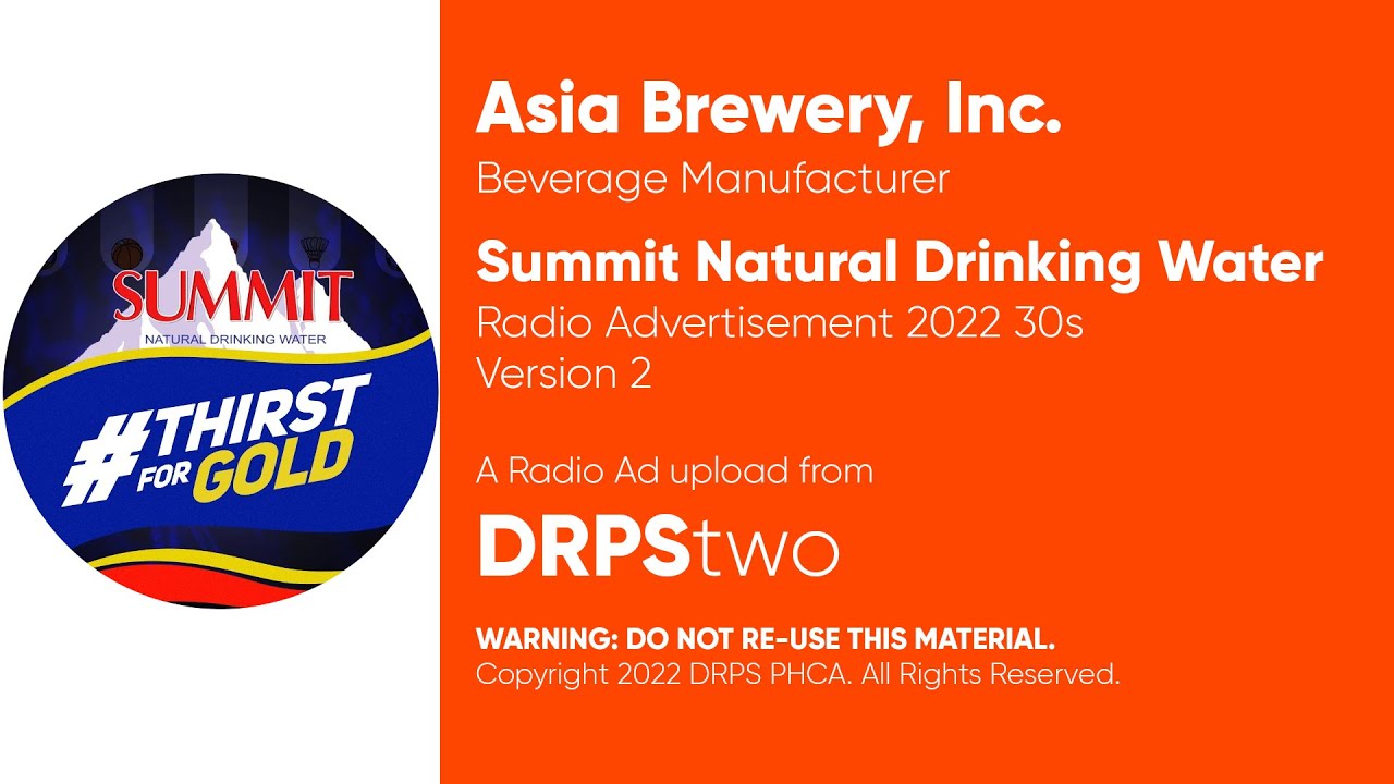 Summit Natural Drinking Water Radio Ad 2022 30s (Version 2) - YouTube