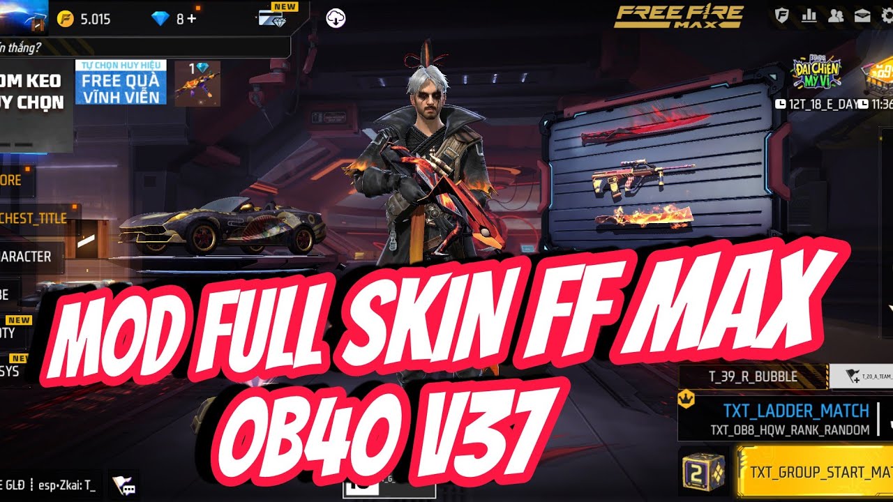MOD SKIN FF OB40 MOD FULL SKIN SUNG TRANG PHỤC HÀNH ĐỘNG XE UPDATE MỚI ...