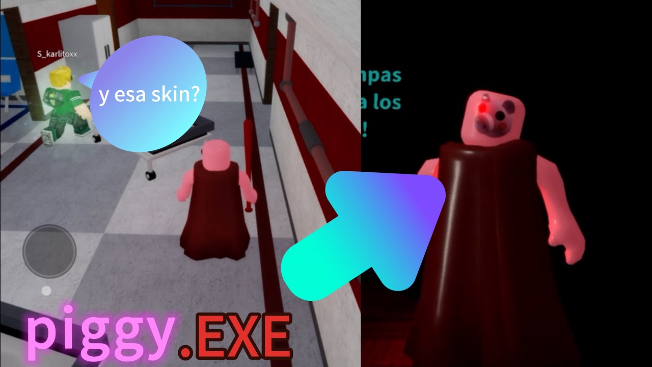 ROBLOX PIGGY JUGANDO CON LA SKIN DE PIGGY.EXE - YouTube