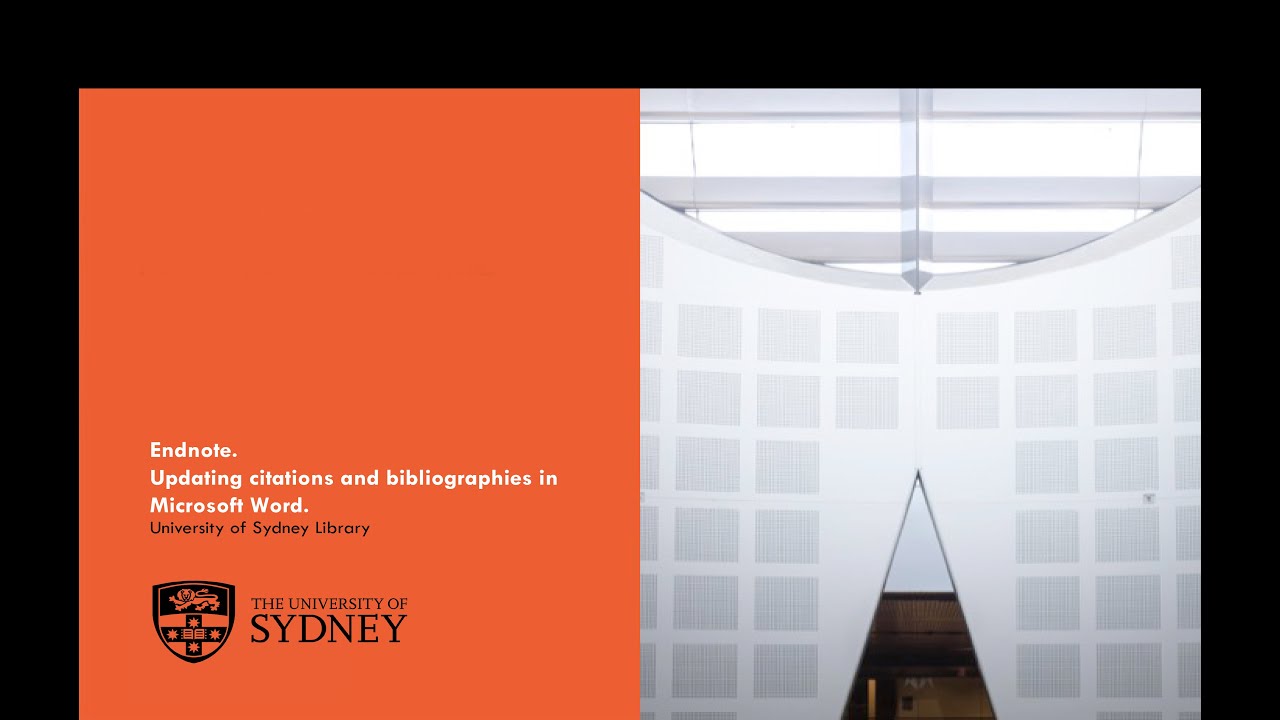 EndNote Updating citations and bibliographies in Word - YouTube