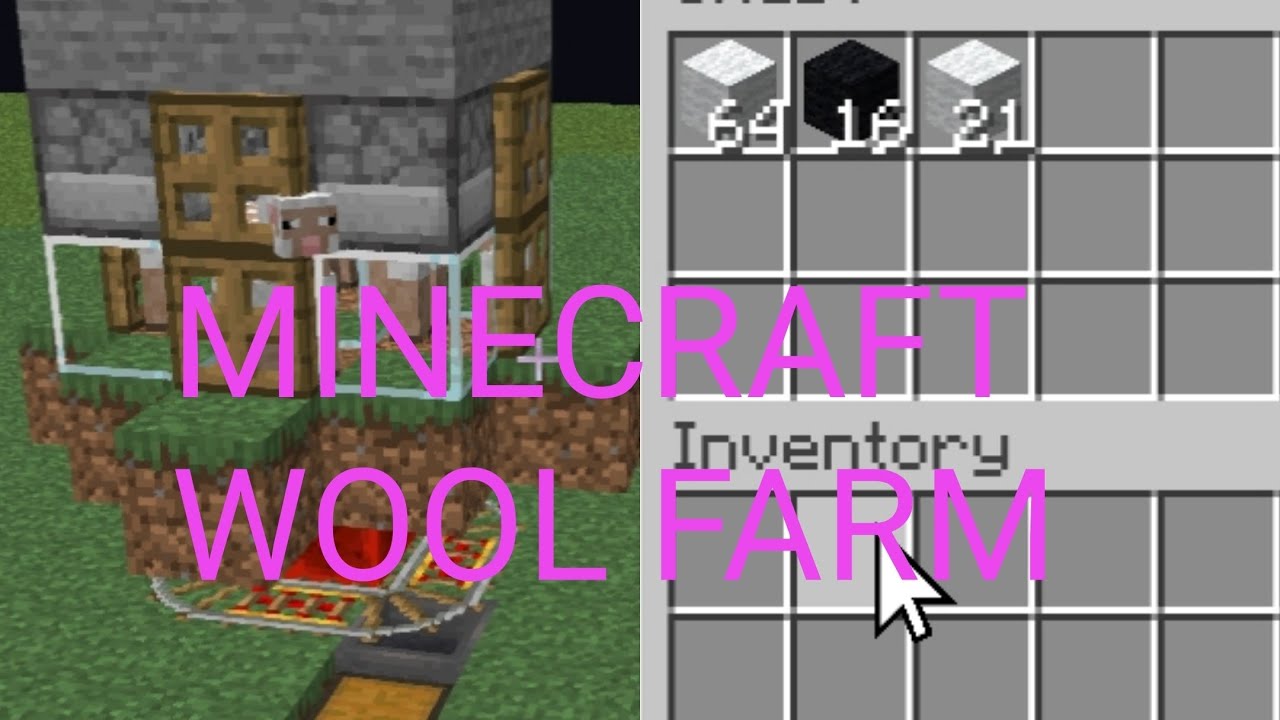 How to Build a Wool Farm in Minecraft Bedrock and JAVA |Minecraft Wool ...