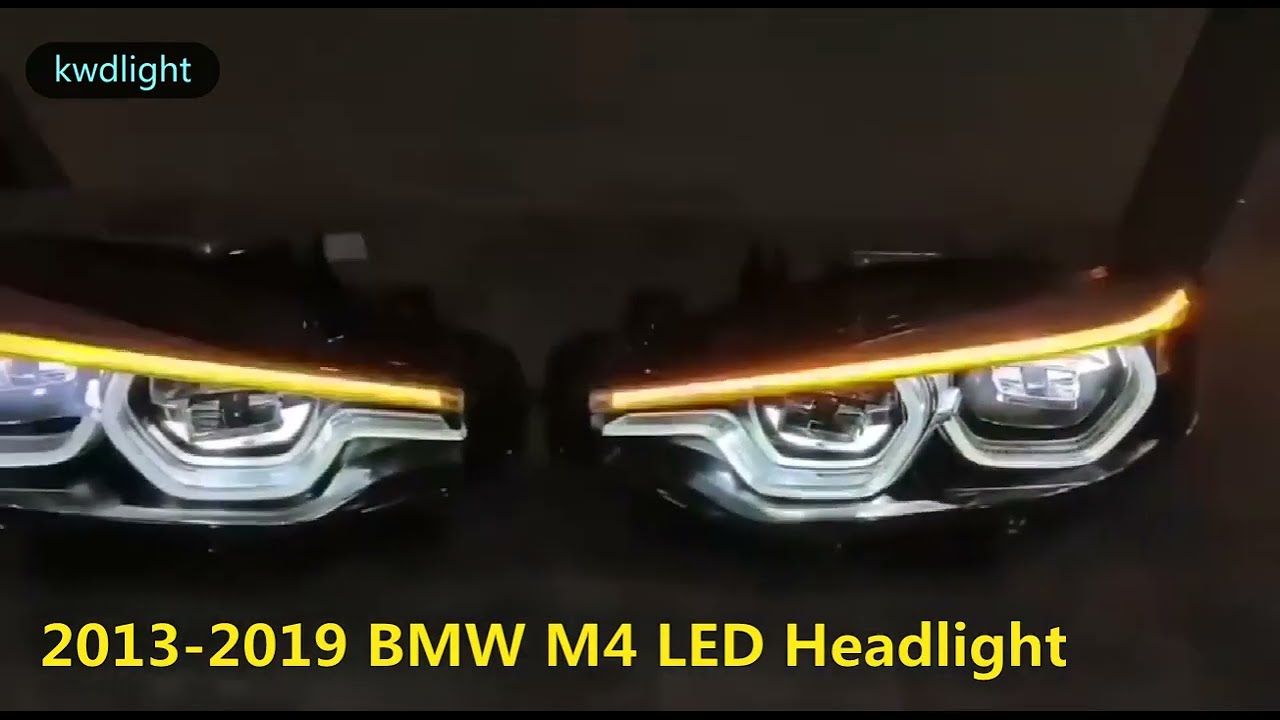 BMW M4 F32 F36 F80 F82 2013-2019 LED Headlight - YouTube