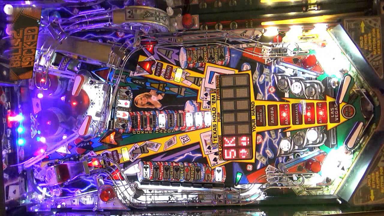 World Poker Tour pinball machine gameplay - rotated/full screen - YouTube