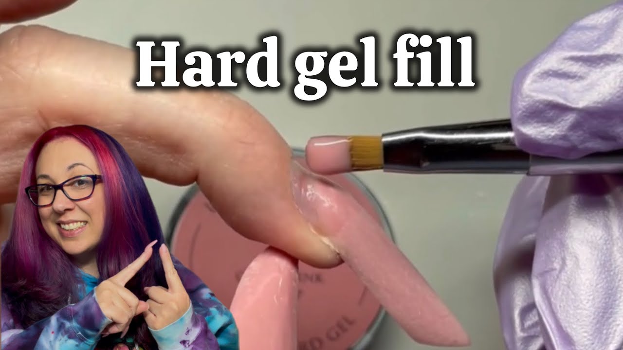 How to do a fill with hard gel - YouTube