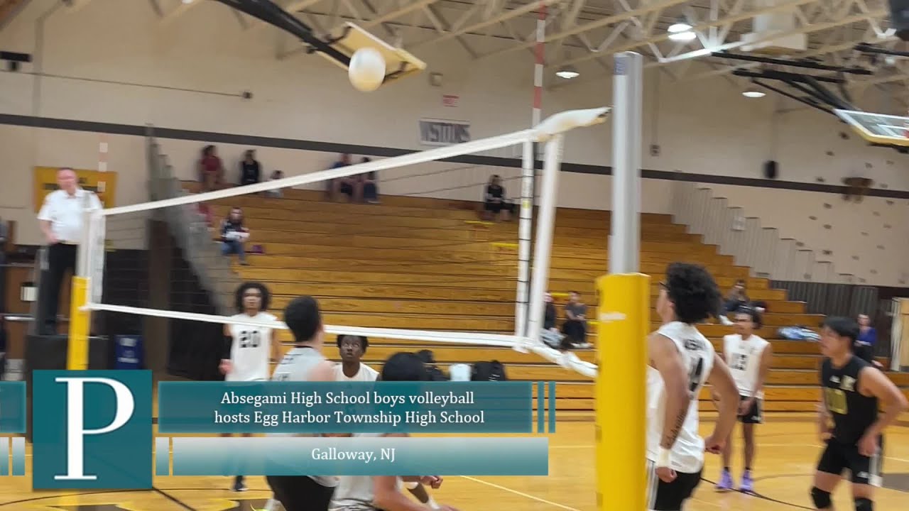 Absegami boys volleyball hosts Egg Harbor Township High School - YouTube
