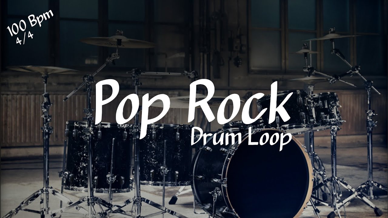 Pop rock drum loop 100Bpm - YouTube