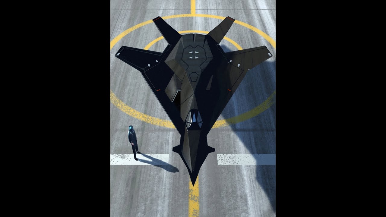 Stealth Fighter - Photoshop speed painting - YouTube