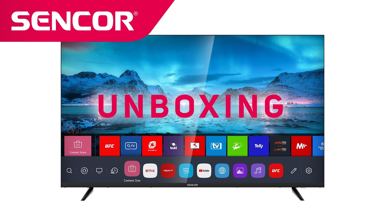 Smart UHD televízor SENCOR SLE 43US800TCSB - Unboxing - YouTube