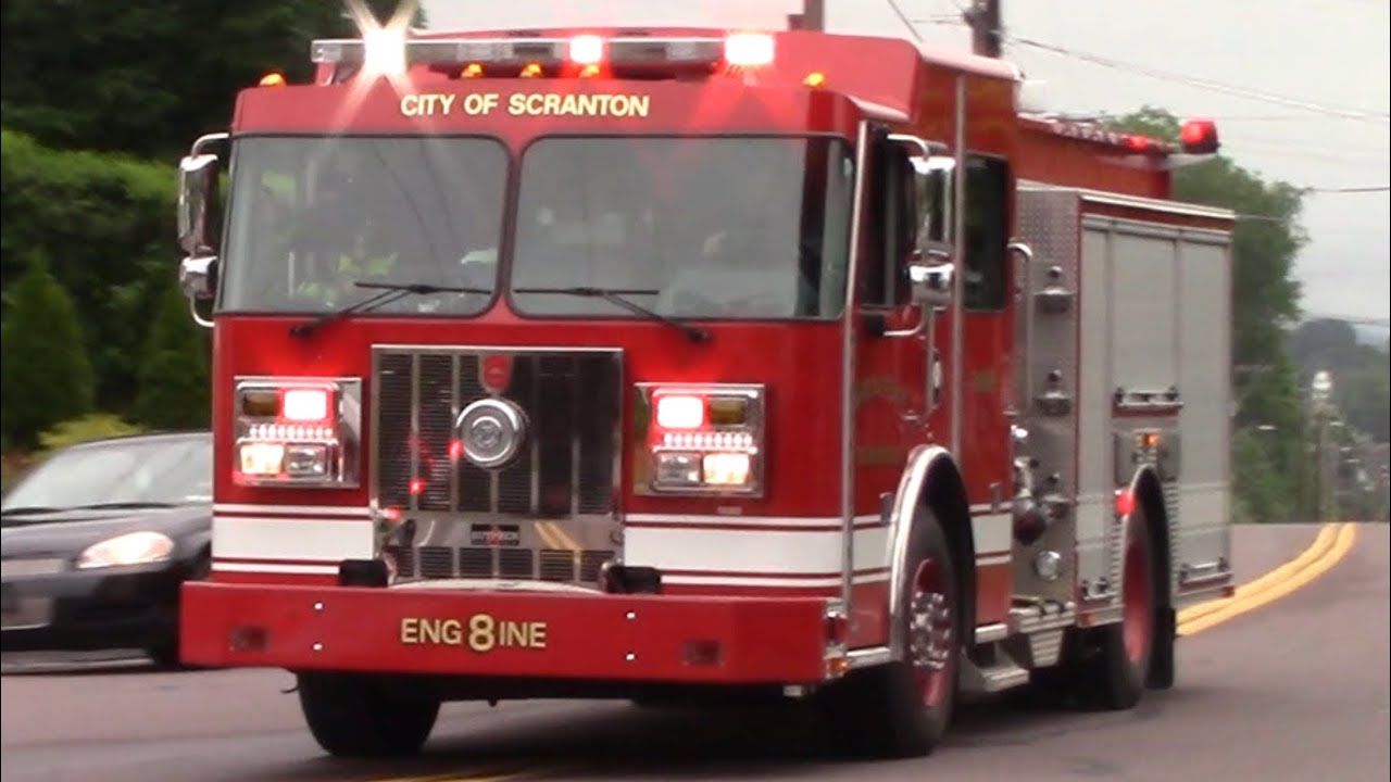 Scranton Fire Department Engine 8 Responding - YouTube