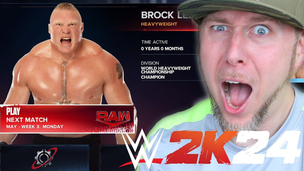 WWE 2K24 im taking BROCK LESNAR into Universe Mode and its AWESOME ...