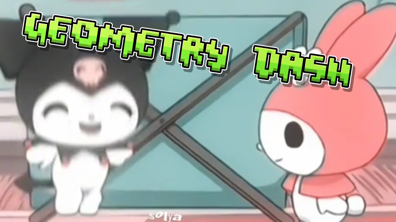 An Onegai My Melody edit but it’s a Geometry Dash layout. (kinda a meme ...