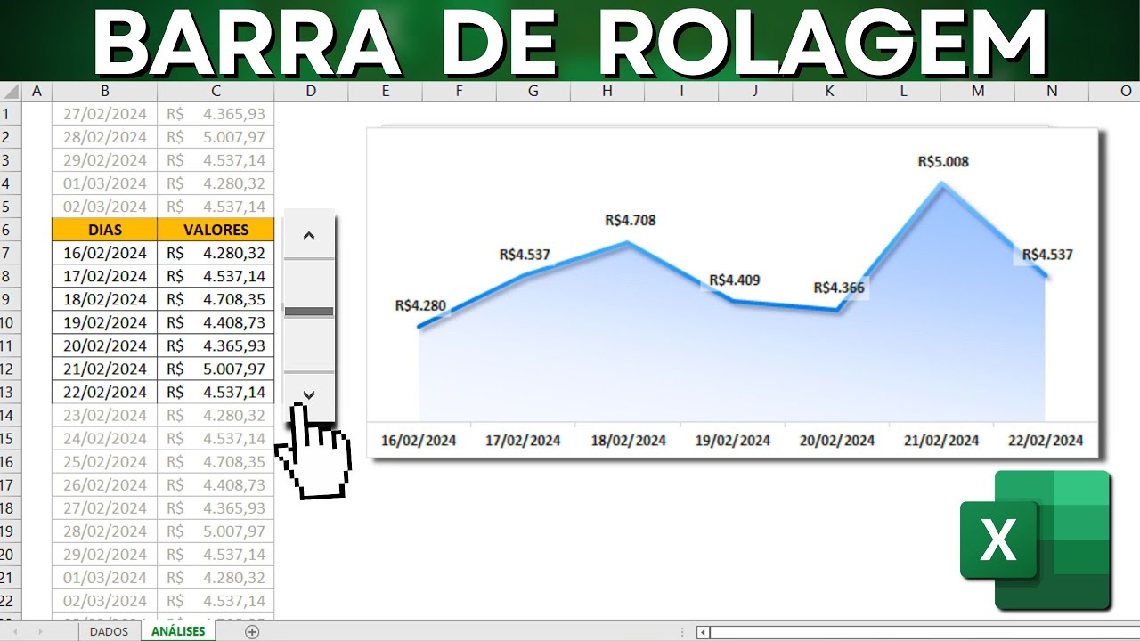Como Criar uma Barra de Rolagem no Excel | Ótima Solução p ...