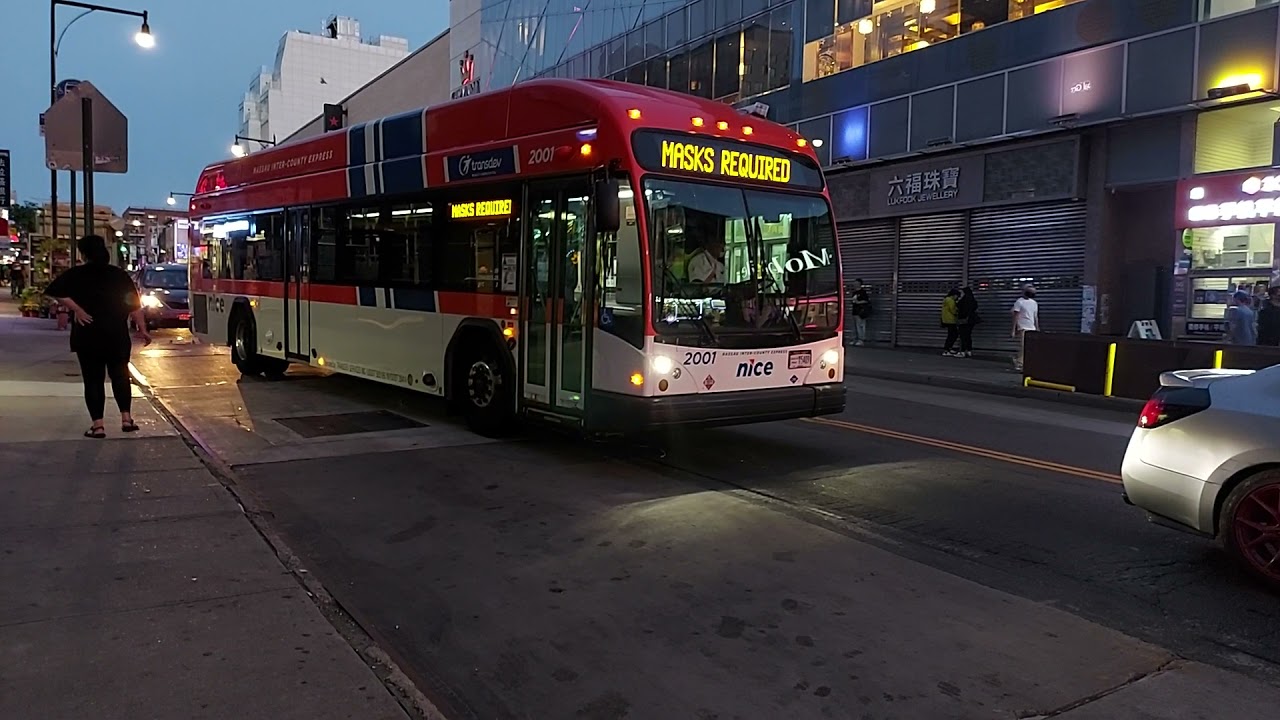 NICE bus: 2021 Gillig BRT CNG #2001 on the N20G - YouTube