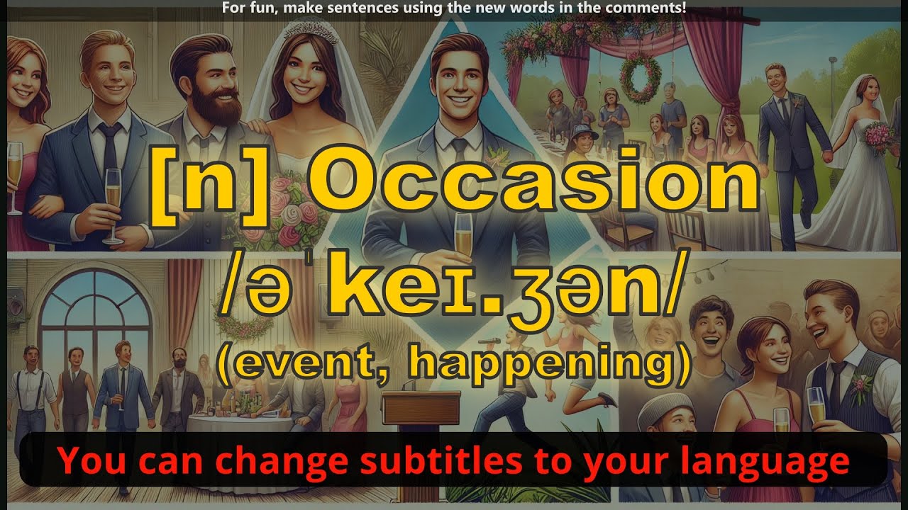 [n] Occasion meaning (event, happening) with 5 examples - YouTube
