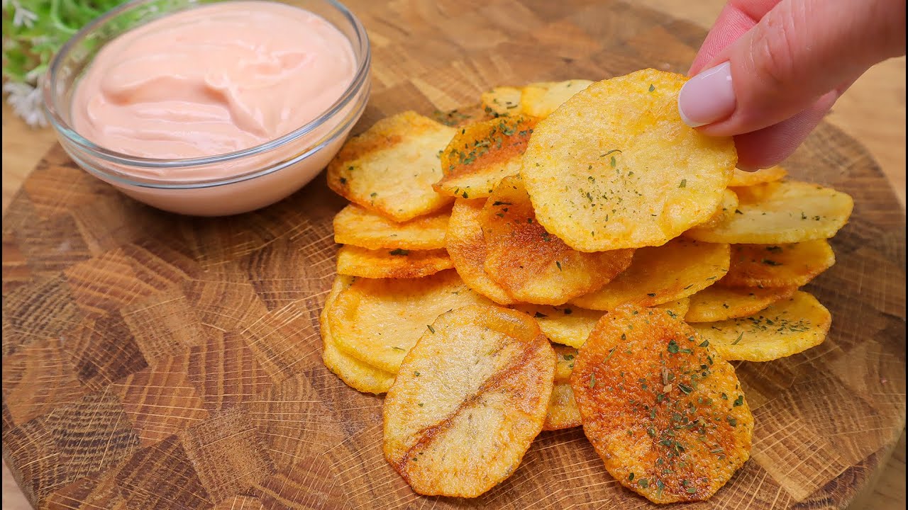 Wenn Sie 2 Kartoffeln haben! Die leckersten Kartoffelchips, die ich je ...