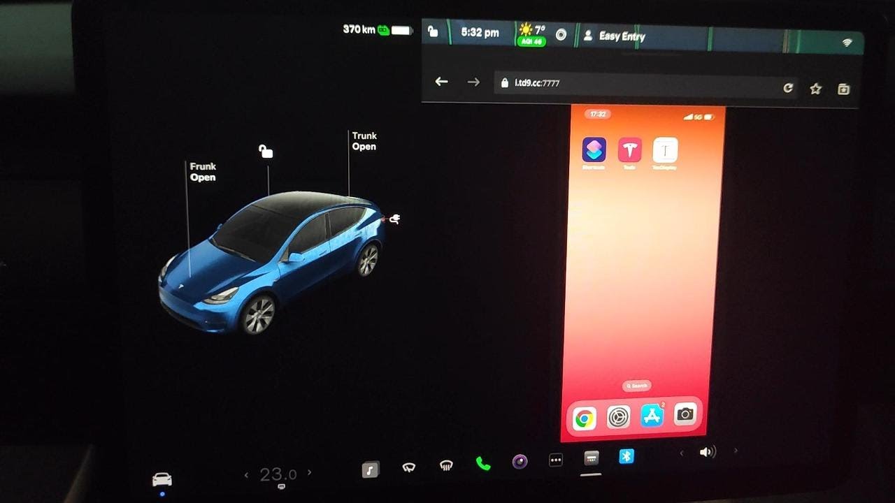 The easiest way of mirroring iPhone screen to Tesla via Automation ...