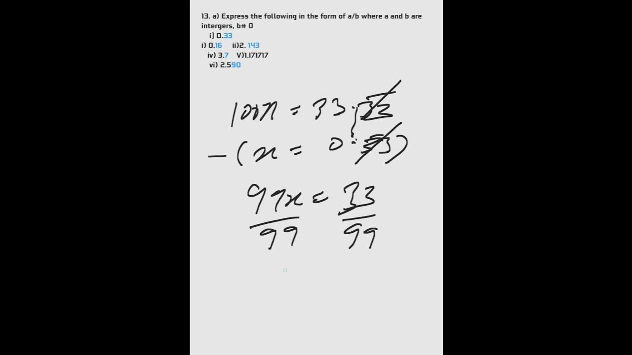 Sets of Numbers # Repeating Decimals Explained# Zitfuse Tutorials - YouTube