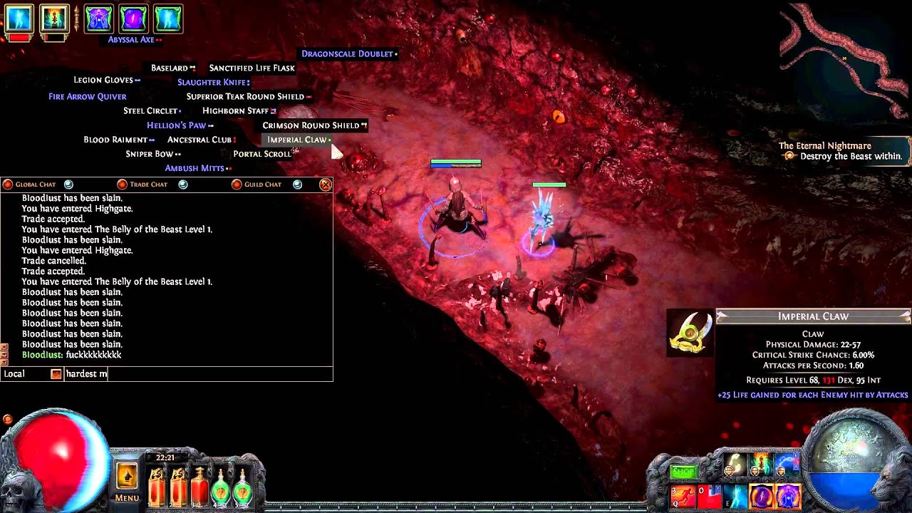 Path of Exile The Bone Queen Merciless Difficulty - YouTube