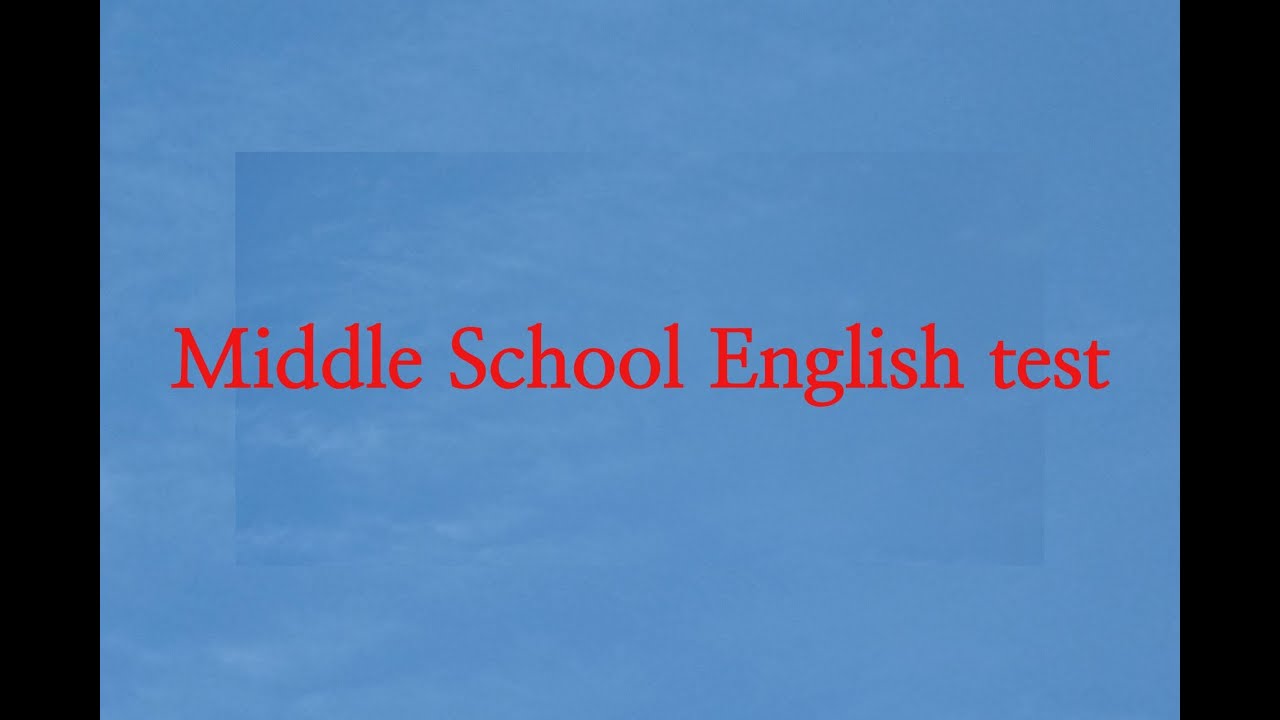middle school English test, 중학교 영어시험 문제20 - YouTube
