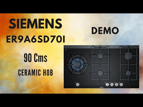 SIEMENS HOB ER9A6SD70I ⚡ 90 Cm Black Ceramic Glass ⚡Demo - YouTube