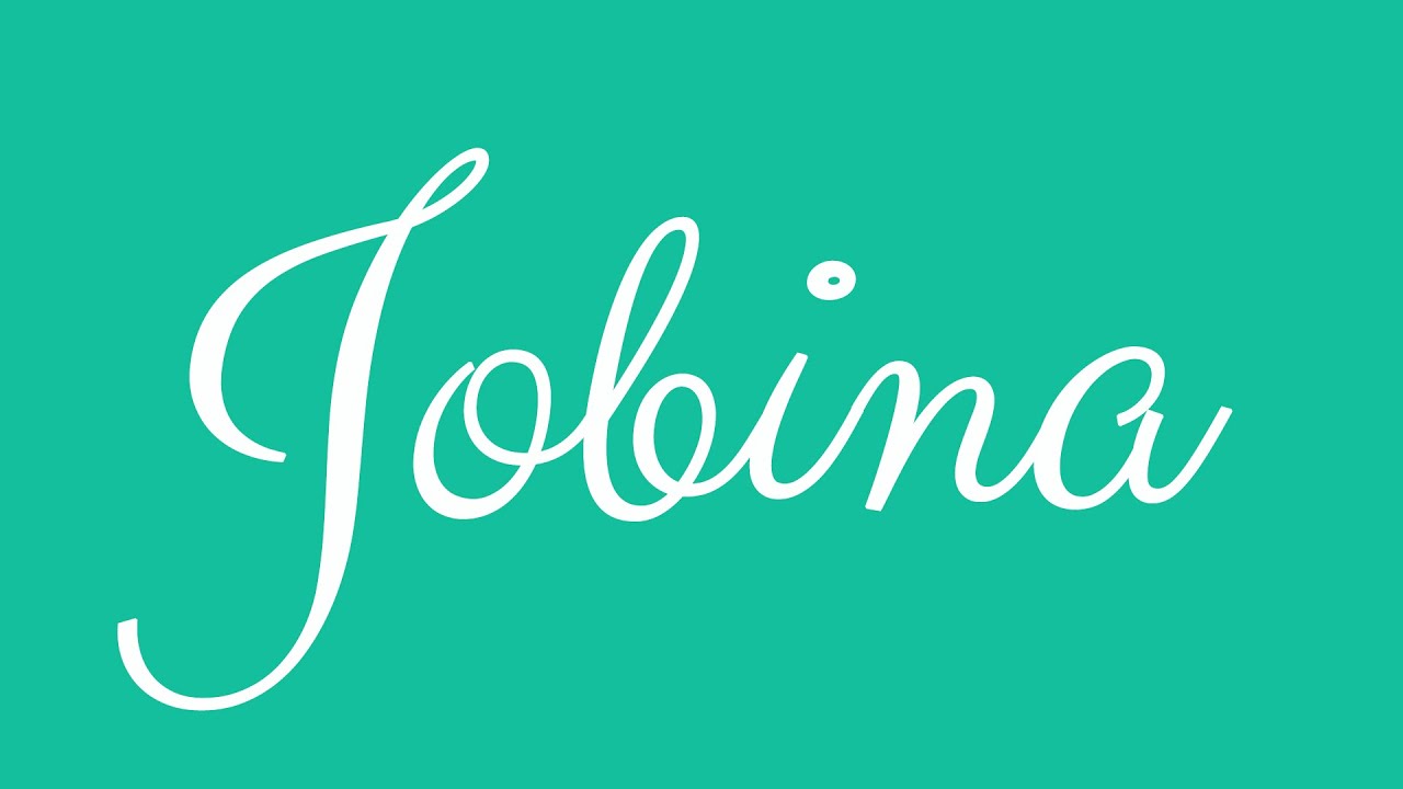 Learn how to Sign the Name Jobina Stylishly in Cursive Writing - YouTube