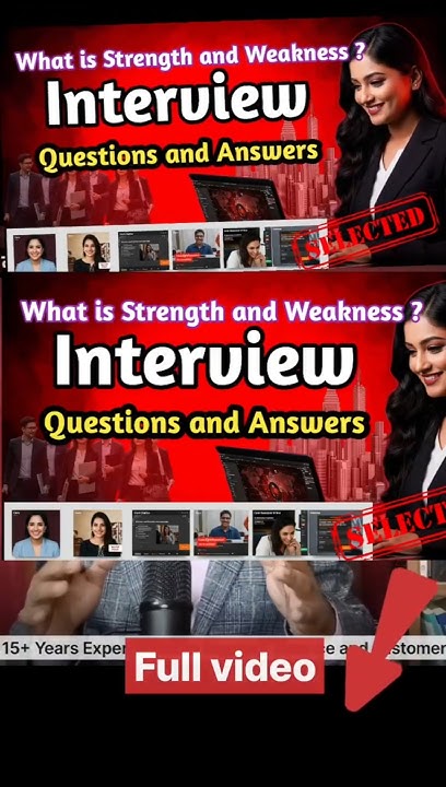 What is your strength and weakness interview questions and answers 🔥 job vacancy 2025 #shorts ...
