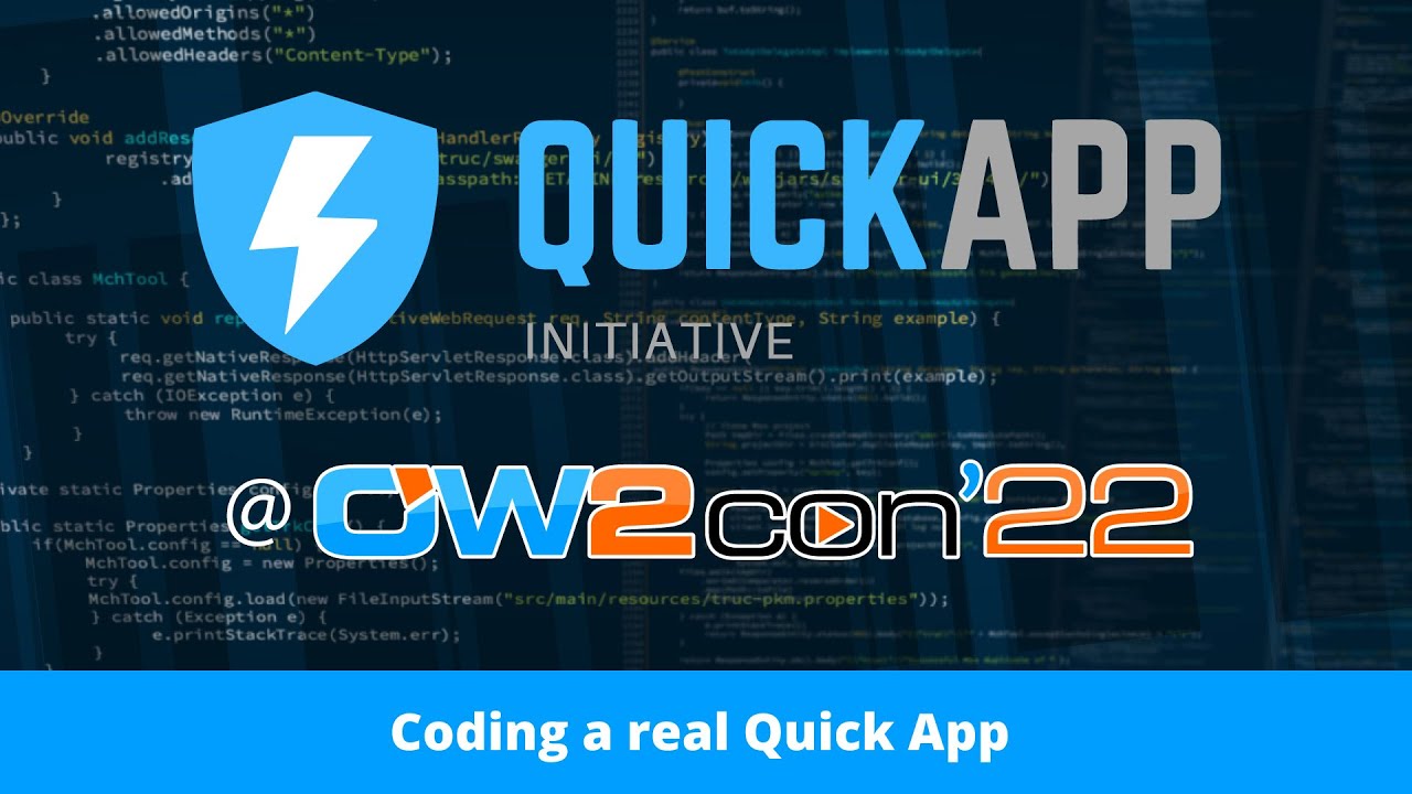 OW2 Quick App Initiative: Coding a real Quick App - Martin Alvarez at Huawei - YouTube