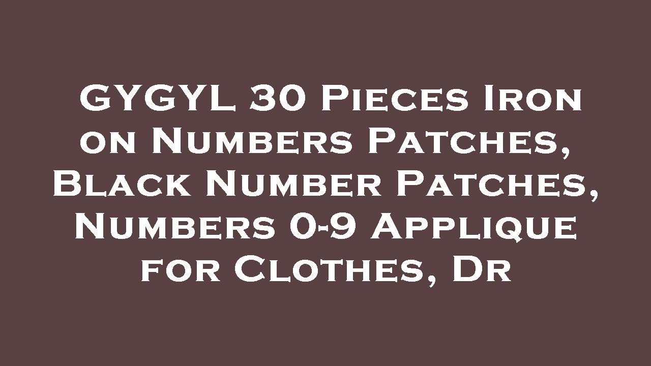 GYGYL 30 Pieces Iron on Numbers Patches, Black Number Patches, Numbers ...