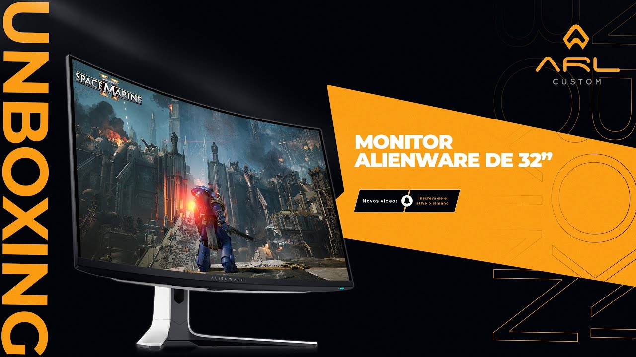 Tudo sobre o Alienware AW3225QF 32” Curvo 4K 240HZ | Unboxing e ...