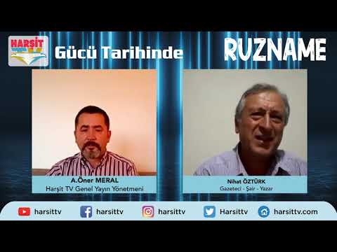 Gazeteci-Şair-Yazar Nihat ÖZTÜRK Canlı Yayında Harşit Tv'de Ruzname Programının Konuğu Oldu.