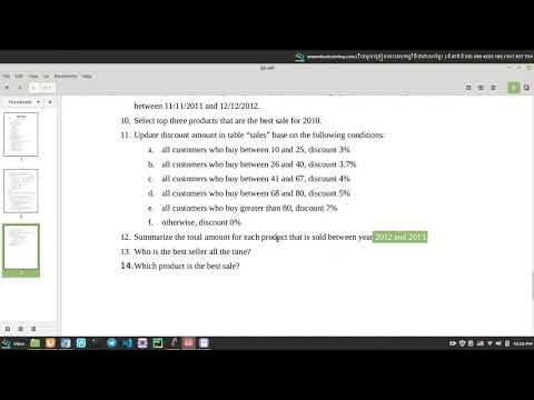 Question 12 in sql-mysql - YouTube