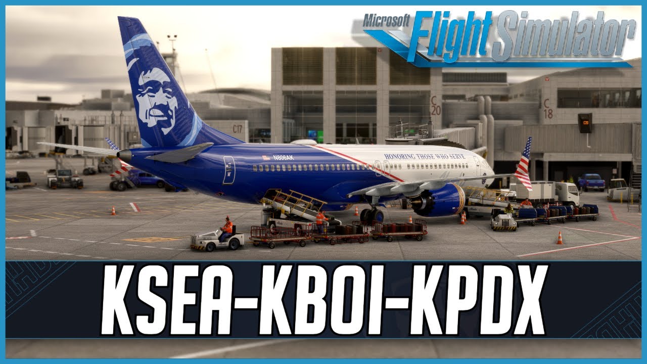 iFly 737 MAX8 | Real World Alaska OPS | Seattle - Boise - Portland ...