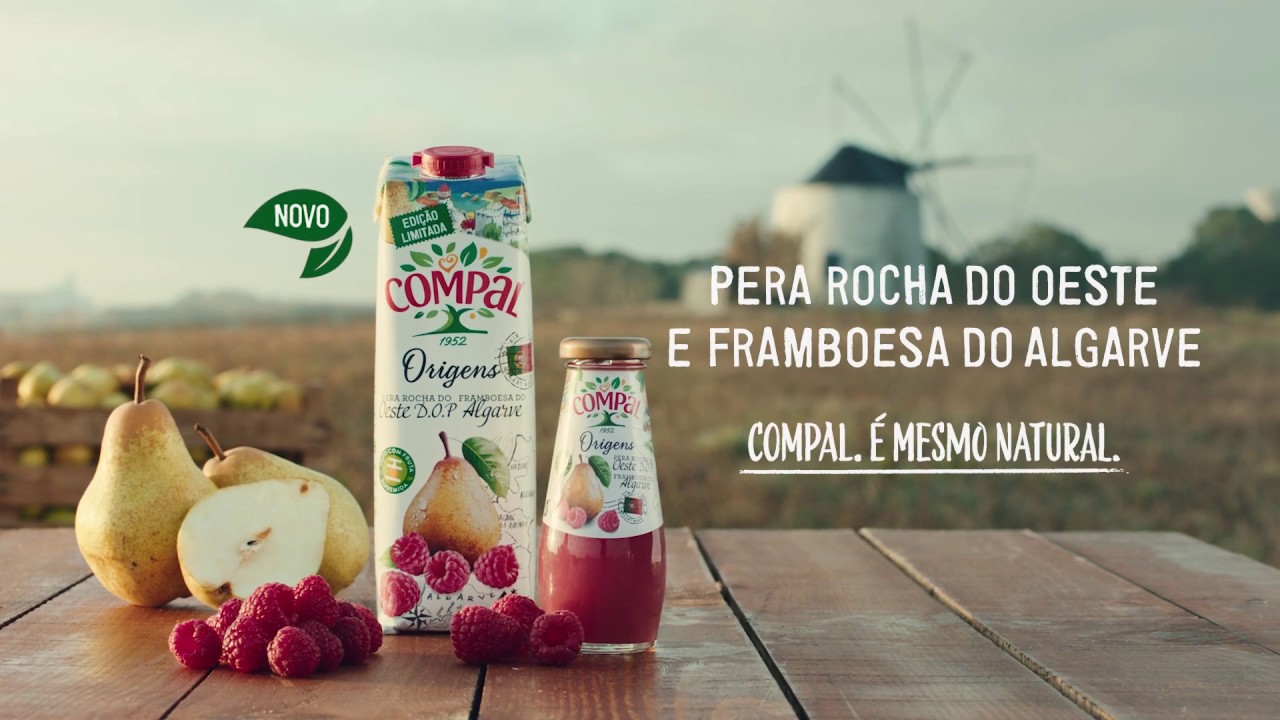 Compal Origens Pera Rocha do Oeste e Framboesa do Algarve - YouTube