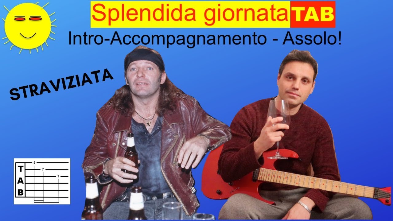 Splendida giornata - Vasco Rossi - Tutorial [chitarra ritmica e solista ...
