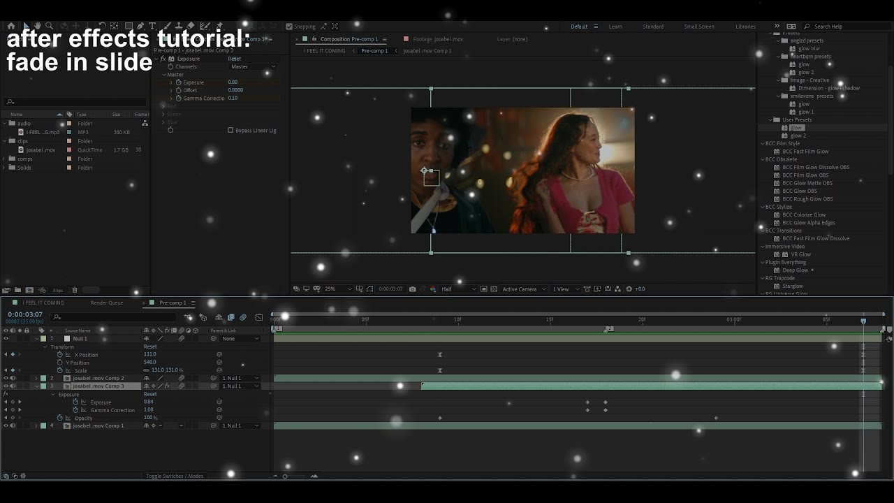 fade in slide w text | after effects - YouTube