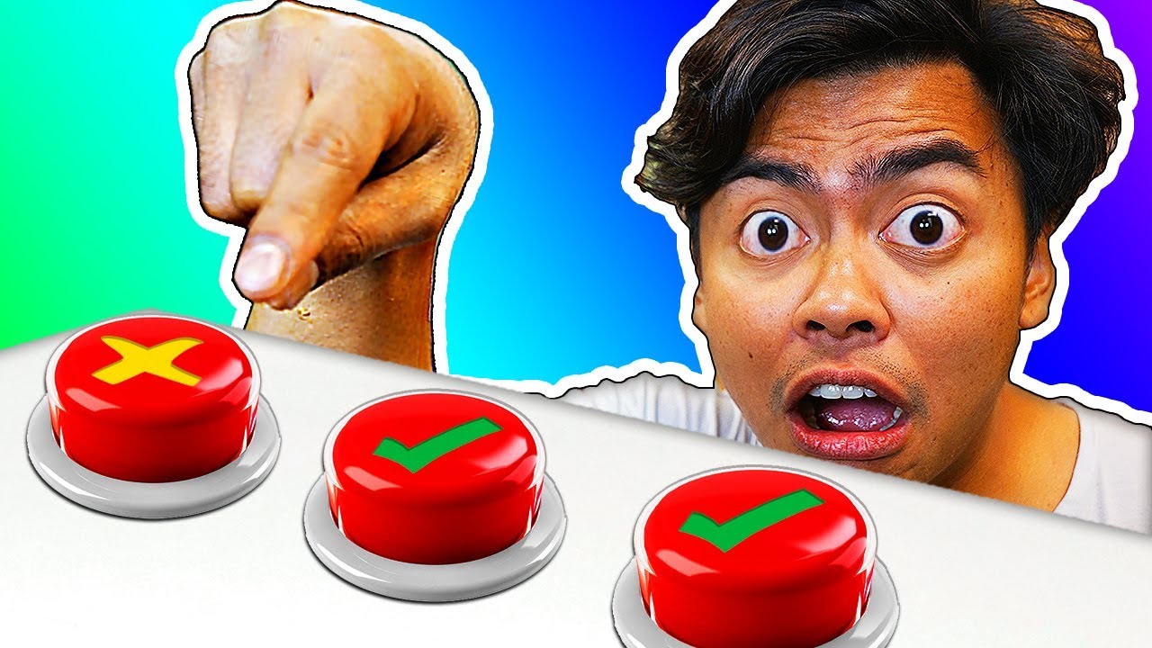 DONT Push the Wrong Mystery Button!! (TRAP DOOR CHALLENGE) - YouTube
