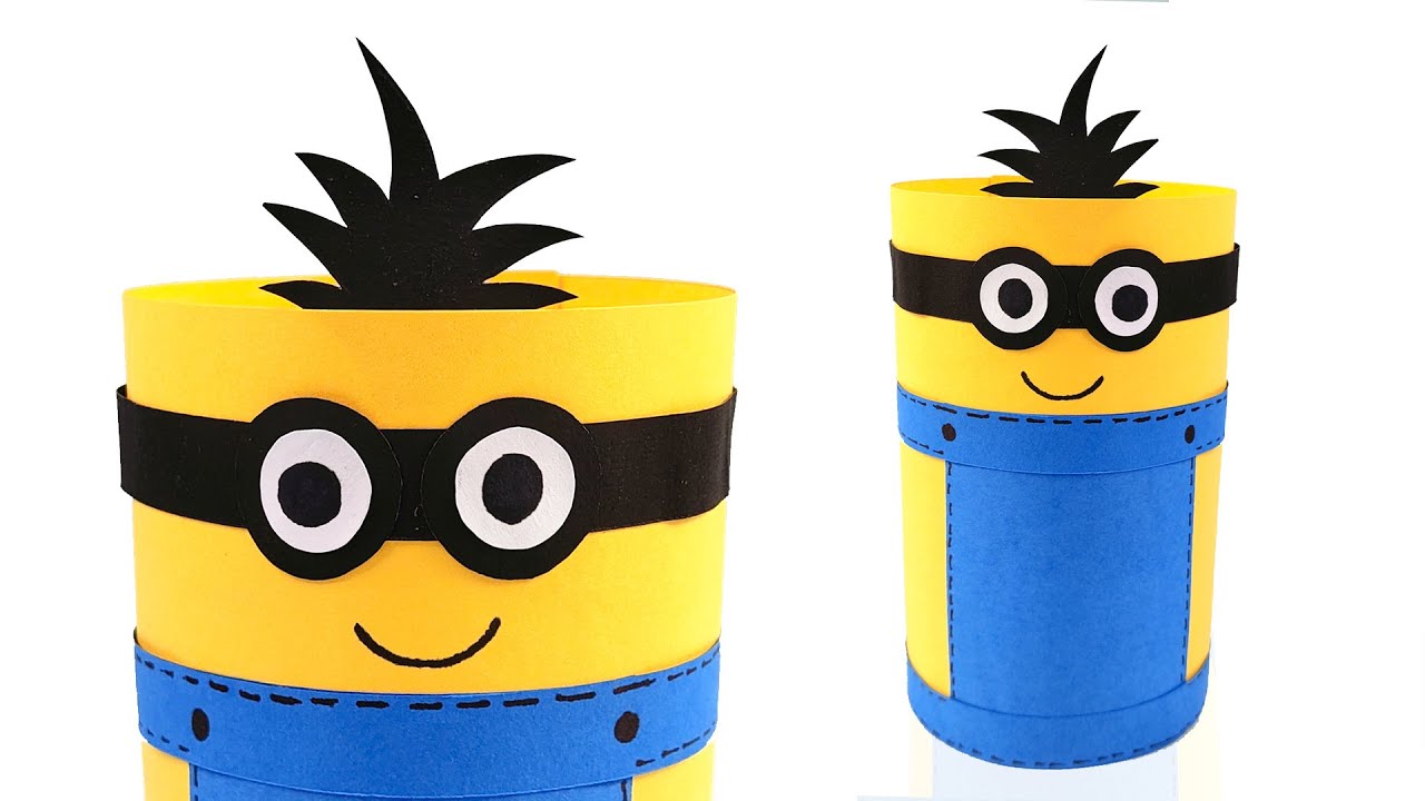 DIY Minion Pen Holder | Minion Pen Stand | Craft Train - YouTube