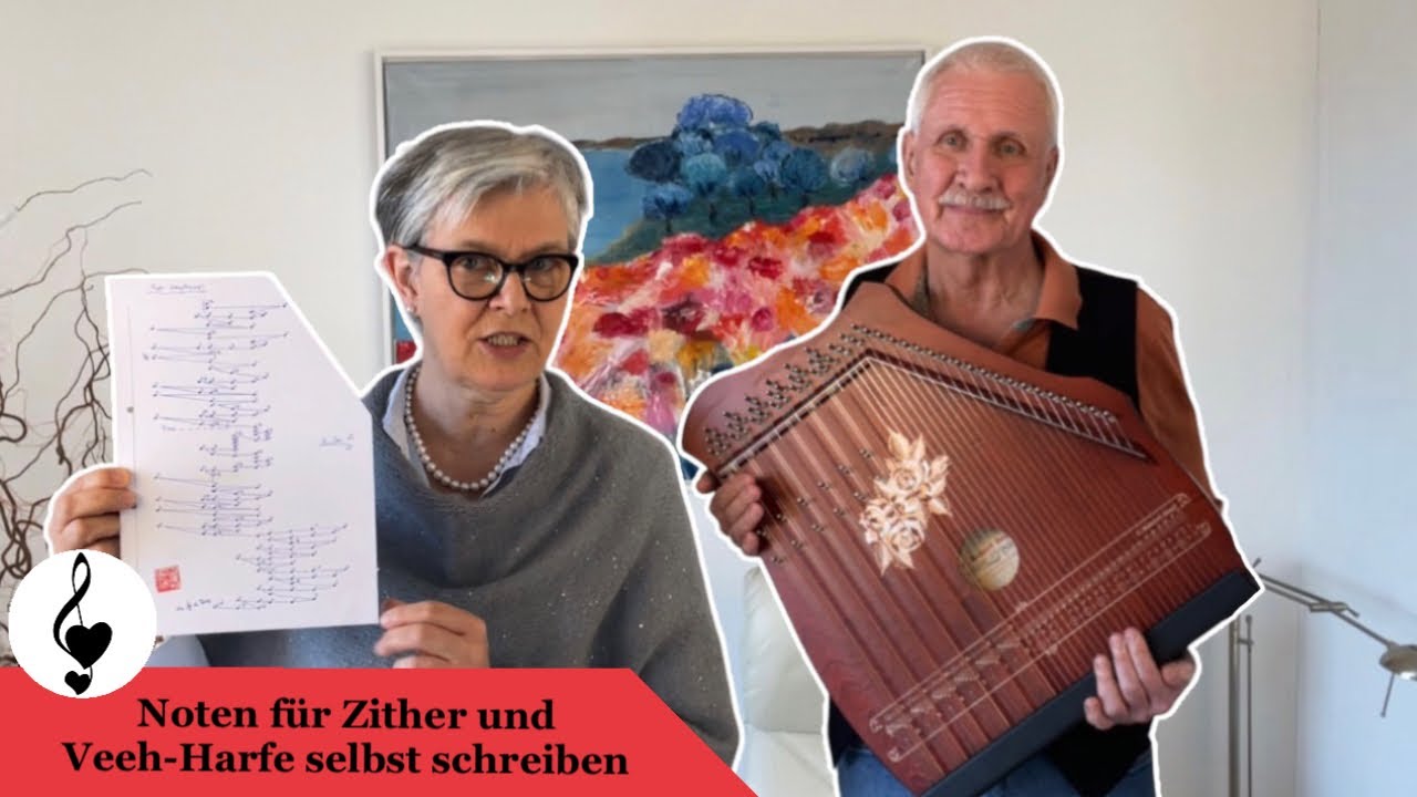 Noten für Zither und Veeh-Harfe selbst schreiben | #tutorial #zither # ...