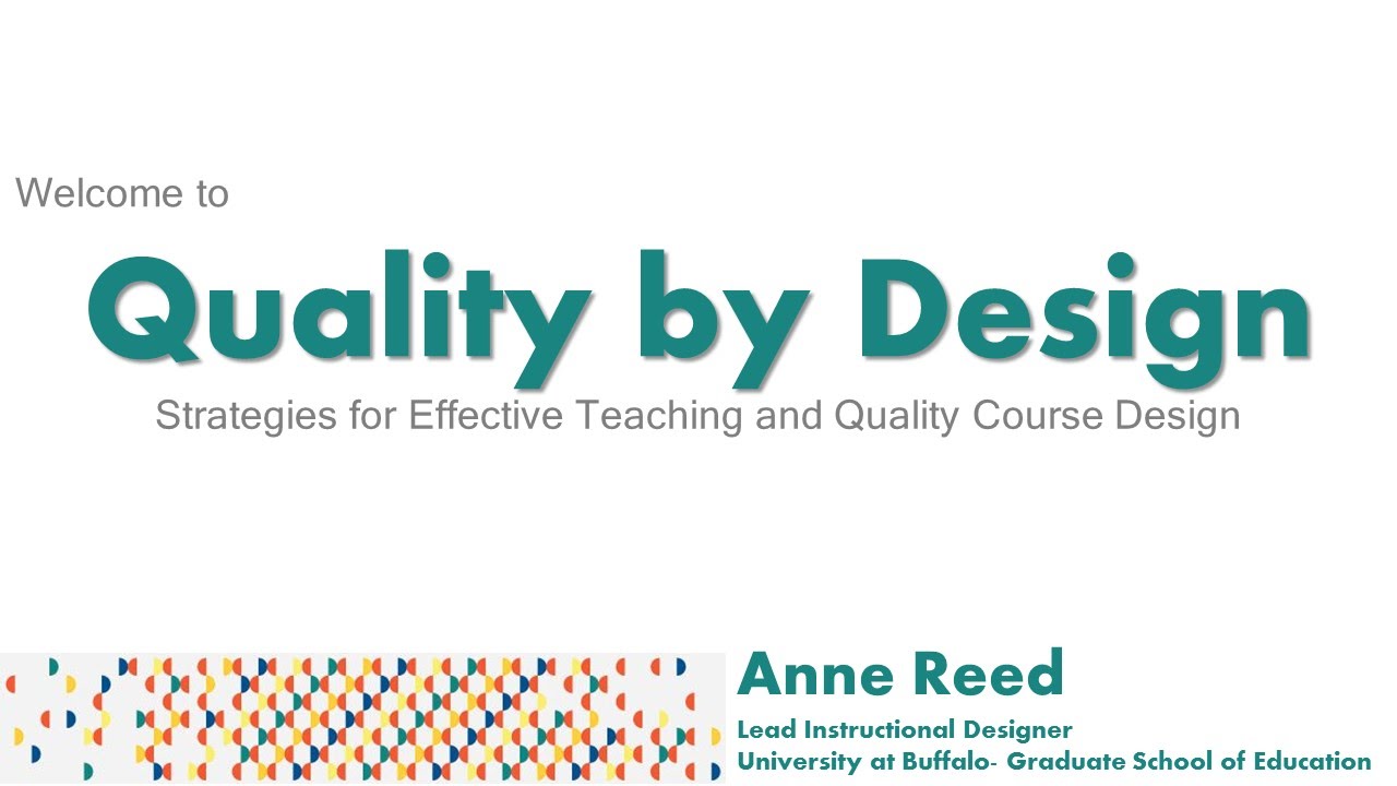 Welcome to Quality by Design - YouTube
