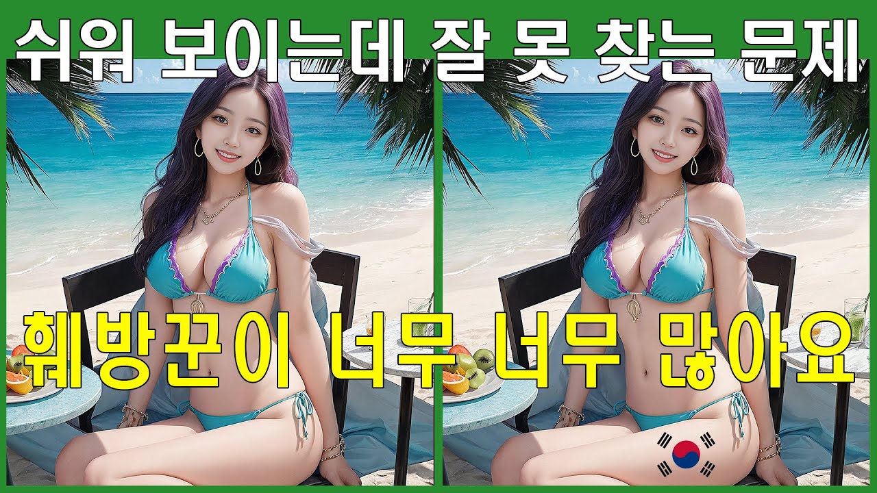 다른 그림 찾기 틀린 그림 찾기 다 찾으시면 뇌 건강 아직 청신호 즐겁게 찾는 집중력 강화 게임 다 찾으시면 상위 3에