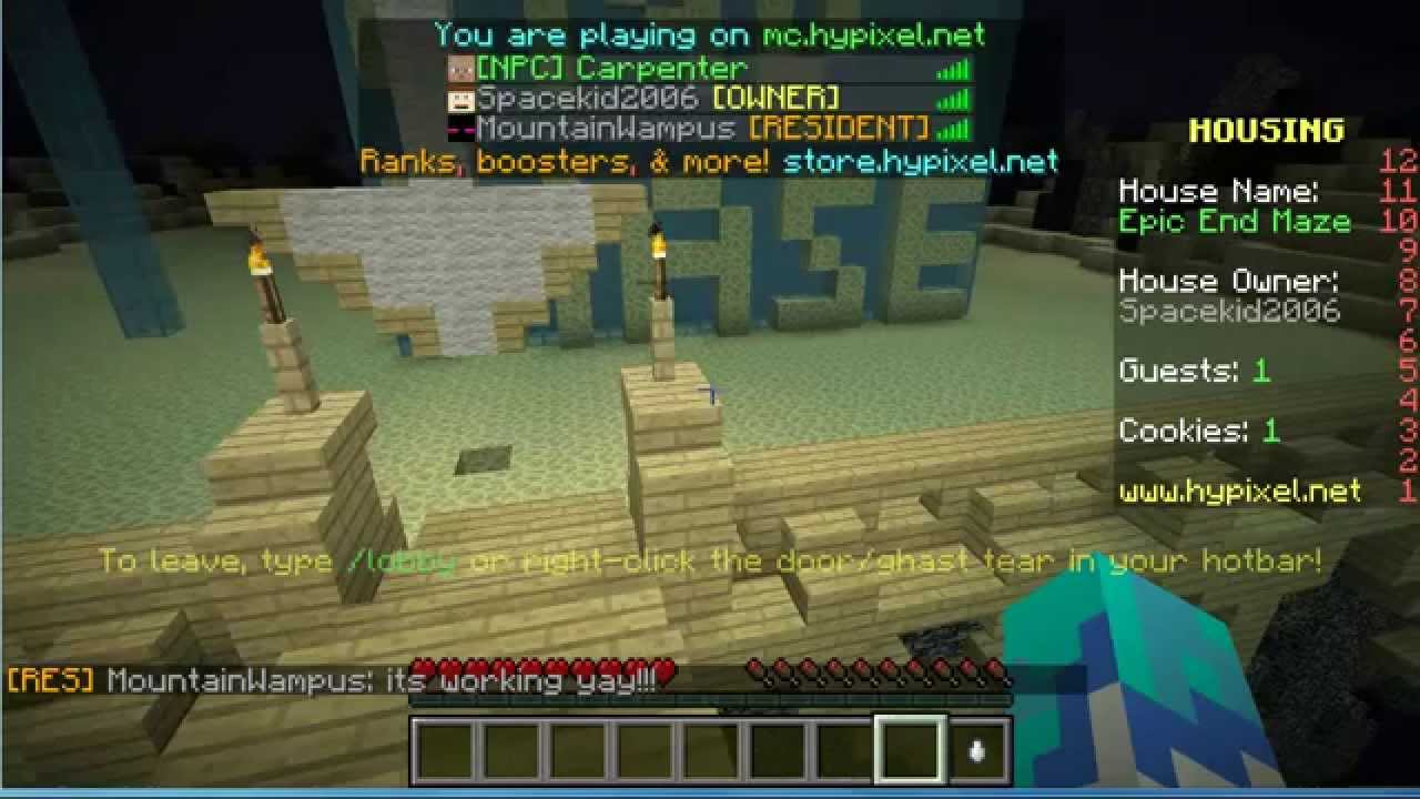 Minecraft on Hypixel (Housing and Skywars) - YouTube