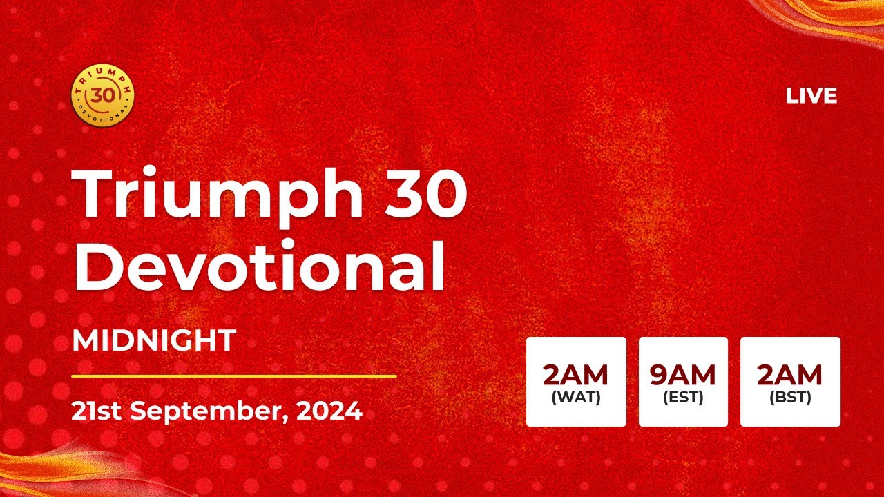 TRIUMPH30 LIVE: WEEKLY DEVOTIONAL RECAP [NA DEVOTION] - YouTube