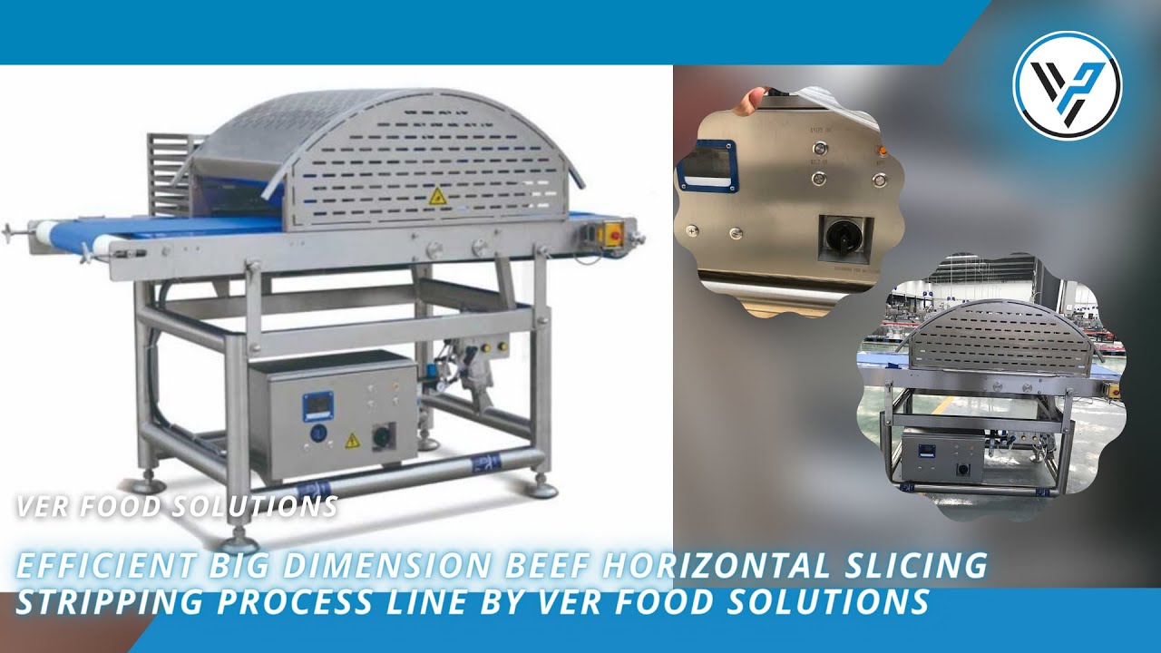 Efficient Big Dimension Beef Horizontal Slicing Stripping Process Line ...