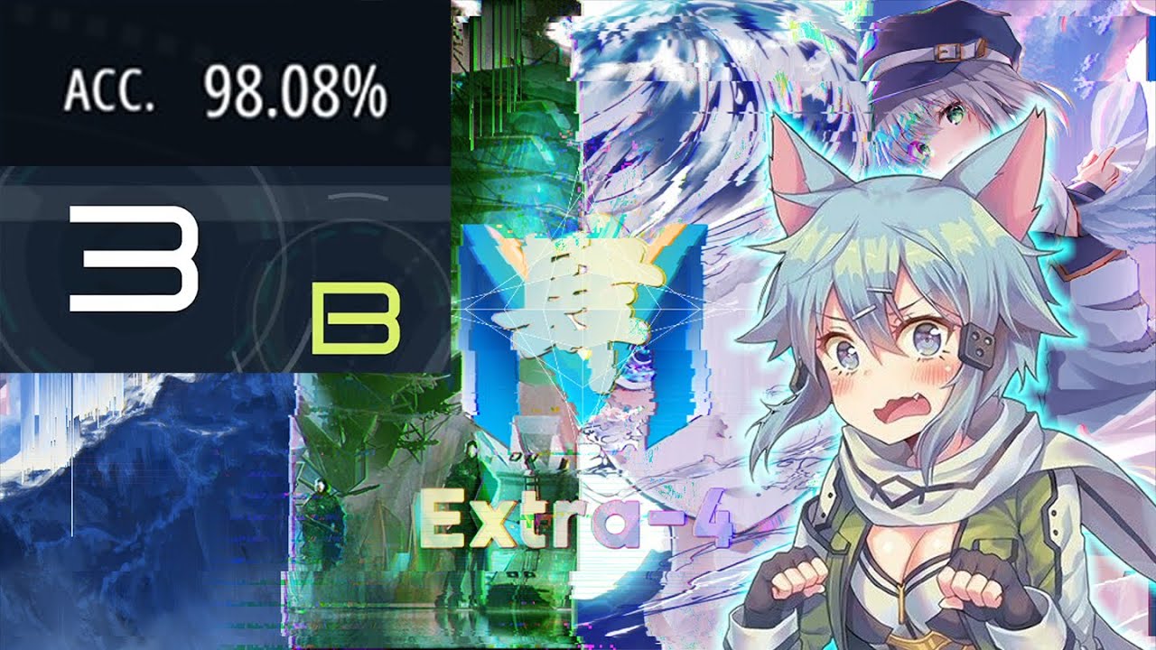[Malody PC] Extra-4 v3 Judge B 98.08% OVERCLEAR!!! - YouTube