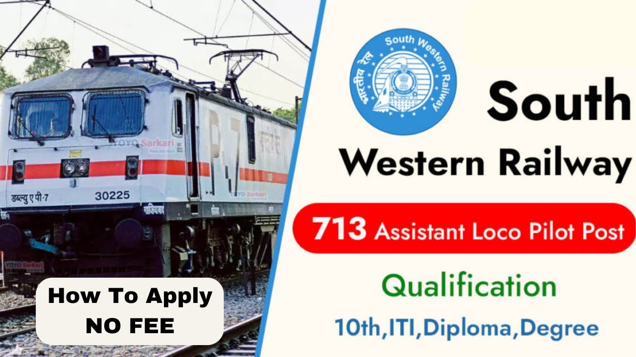 SWR Recruitment 2023 | South Western Railway 713 Assistant Loco Pilot ...