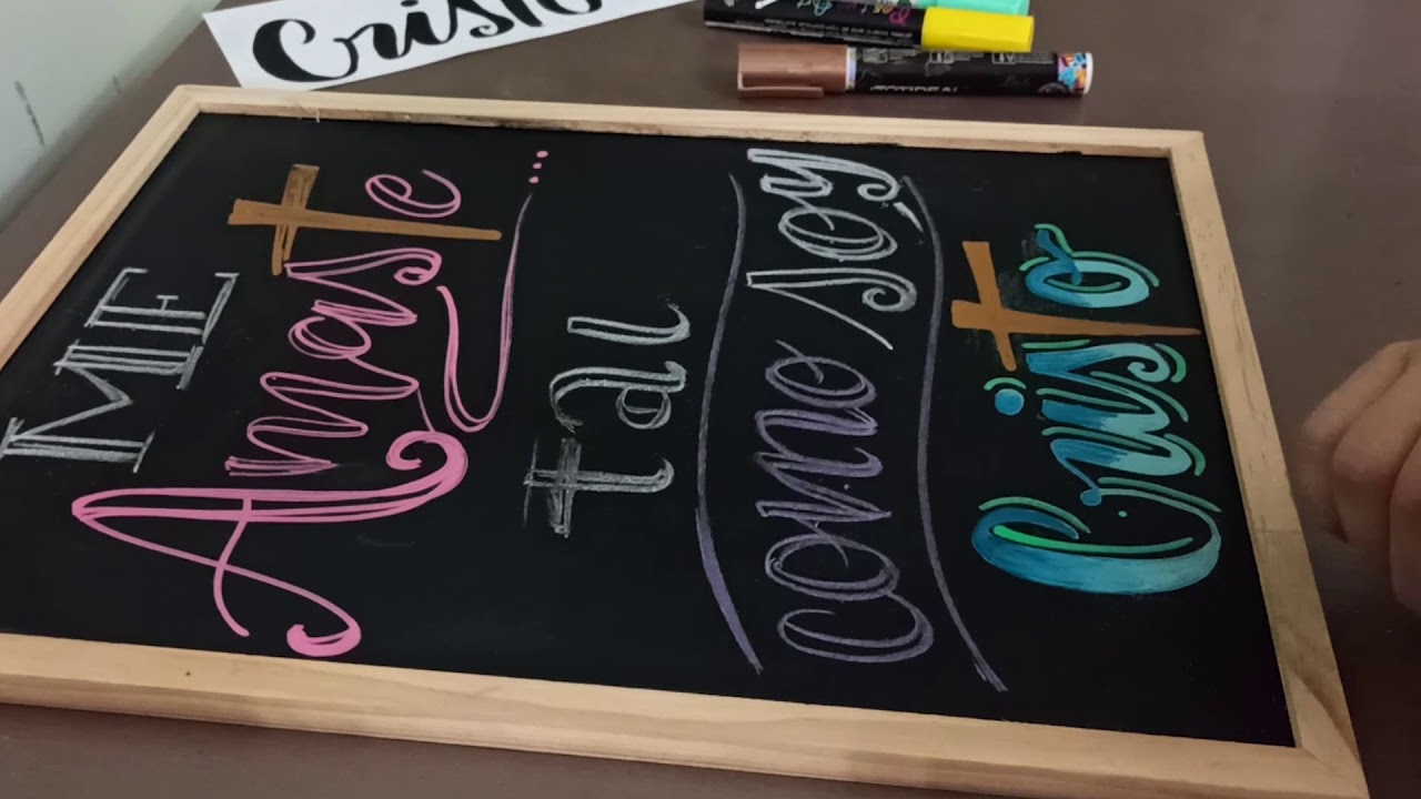 TUTORIAL: Lettering en PIZARRA 🤯🤯 Difuminado con tizas 😍 - YouTube