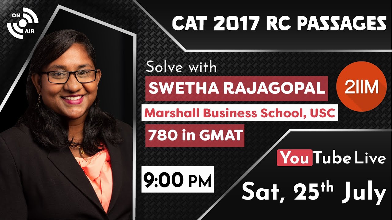 Solving CAT 2017 VARC with Swetha Rajagopal, 780 in GMAT | VARC CAT 2017 | 2IIM - YouTube