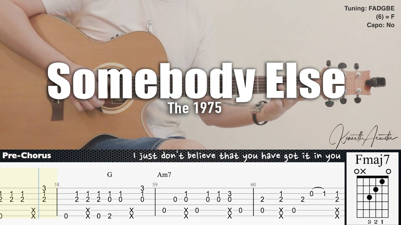 Somebody Else - The 1975 | Fingerstyle Guitar | TAB + Chords + Lyrics ...